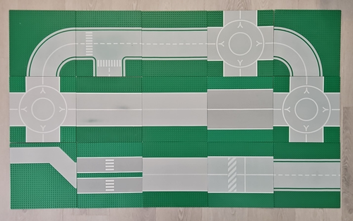 Lego 32 x 32 Road Baseplate Lot - 15 Green Runway Crossroads ...