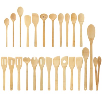 BambooMN Organic Kitchen Serving/Cooking Utensils, Spatula - Various ...