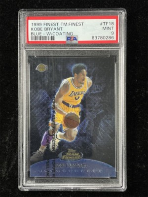 1999-00 Finest Team Finest Kobe Bryant #TF18 Blue-W/Coating /1500 PSA 9 ...
