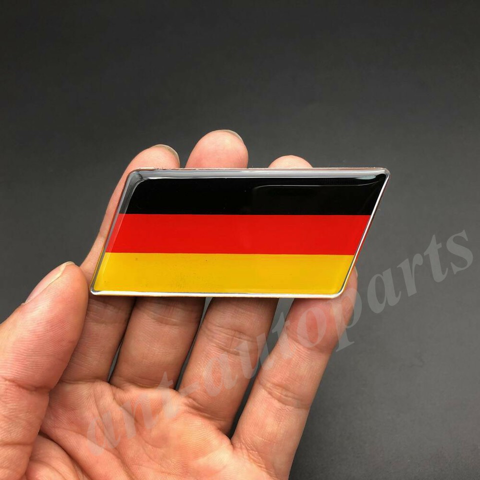 2x Gemany German Flag Car Front Grille Grill Emblem Badge Decals ...
