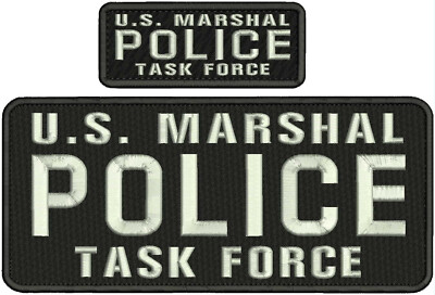 U.S. MARSHAL P TASK FORCE EMB PATCH 4.75X11 AND 2X5 VELCR@ ON BACK ...