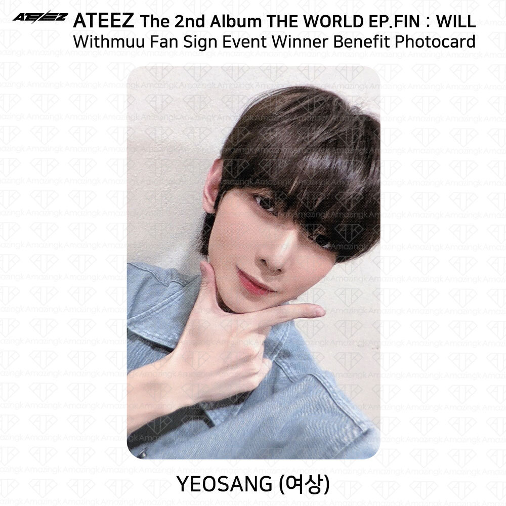 ATEEZ WORLD EP.FIN WILL Withmuu Fan Sign Event Winner Benefit Photocard ...