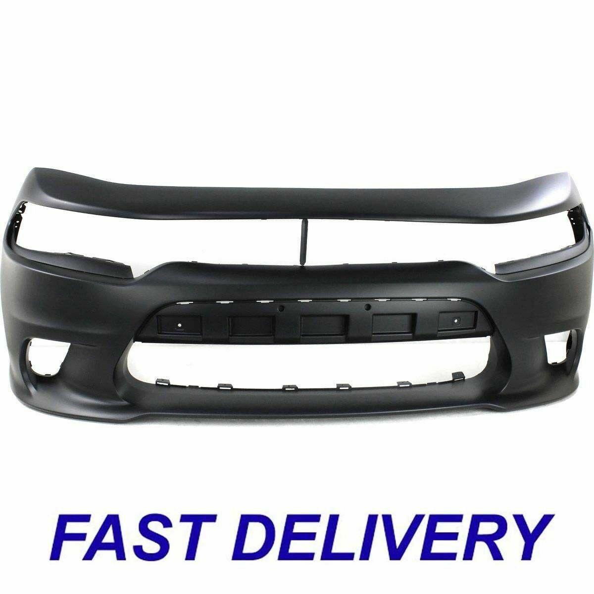 New Front Primed Bumper Cover With Hood Scoop Fits Dodge Charger ...