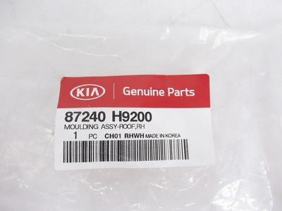 Genuine OEM Kia 87240 H9200 Passenger Drip Moulding 2018-2020 Kia Rio ...