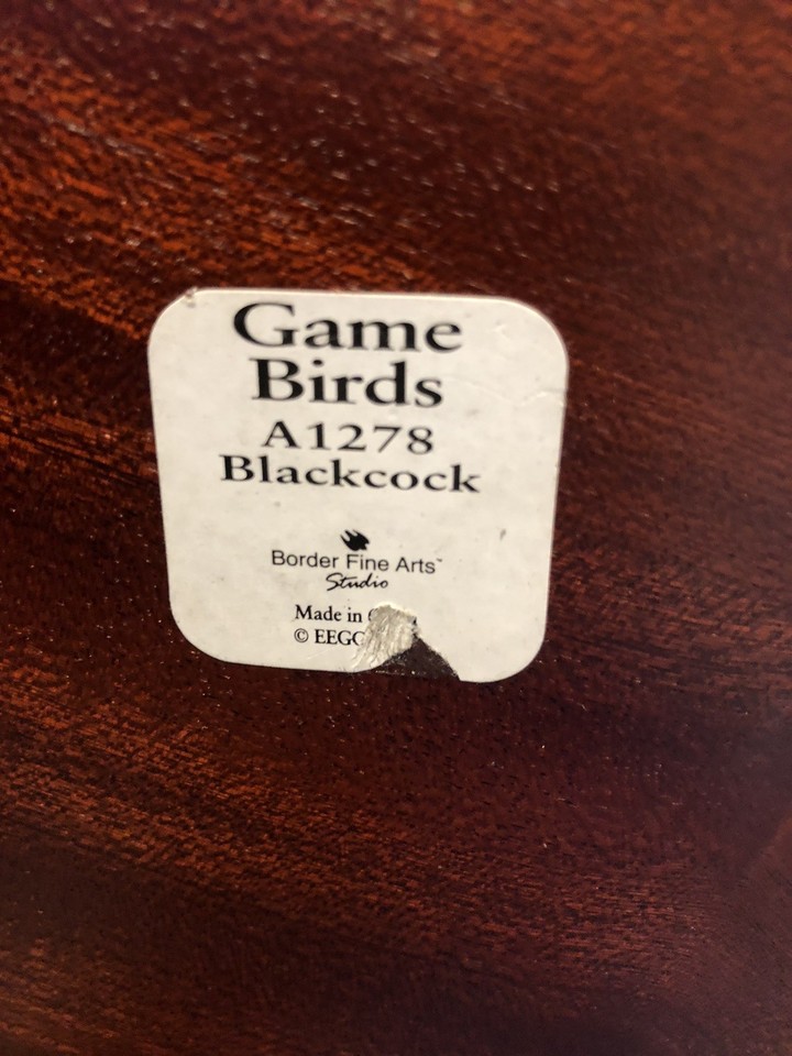 Border Fine Arts Game Birds Blackcock A1278 Excellent Condition | eBay UK