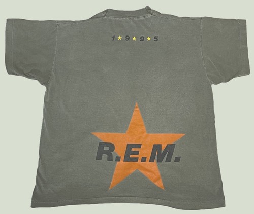 1995 Vintage REM Monster Tour T-shirt STAR Single Stitch Faded XL 90s ...