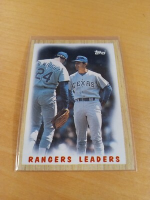 1987 Topps #656 TEXAS RANGERS TEAM LEADERS Baseball Card, Stars. (NM ...