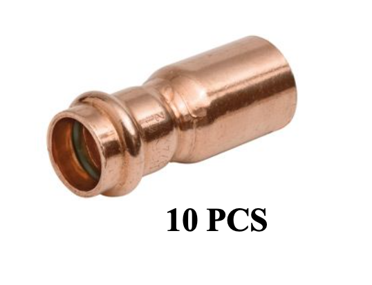 (10 PCS) 1/2" x 1/2" ProPress Copper Coupling (PxP) Plumbing Fittings ...