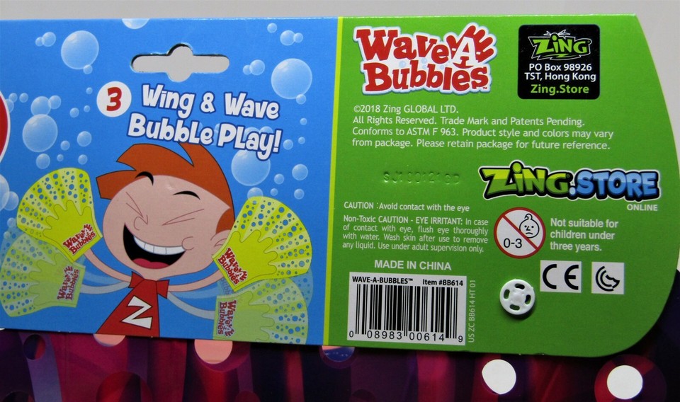 Zing Wave-A-Bubbles 2 Pack - Hours Of Bubble Fun! | eBay