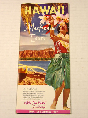 Vtg 1959 MacKenzie Tours Hawaii Vacation Brochure Hawaiian Travel Ephemera Old | eBay
