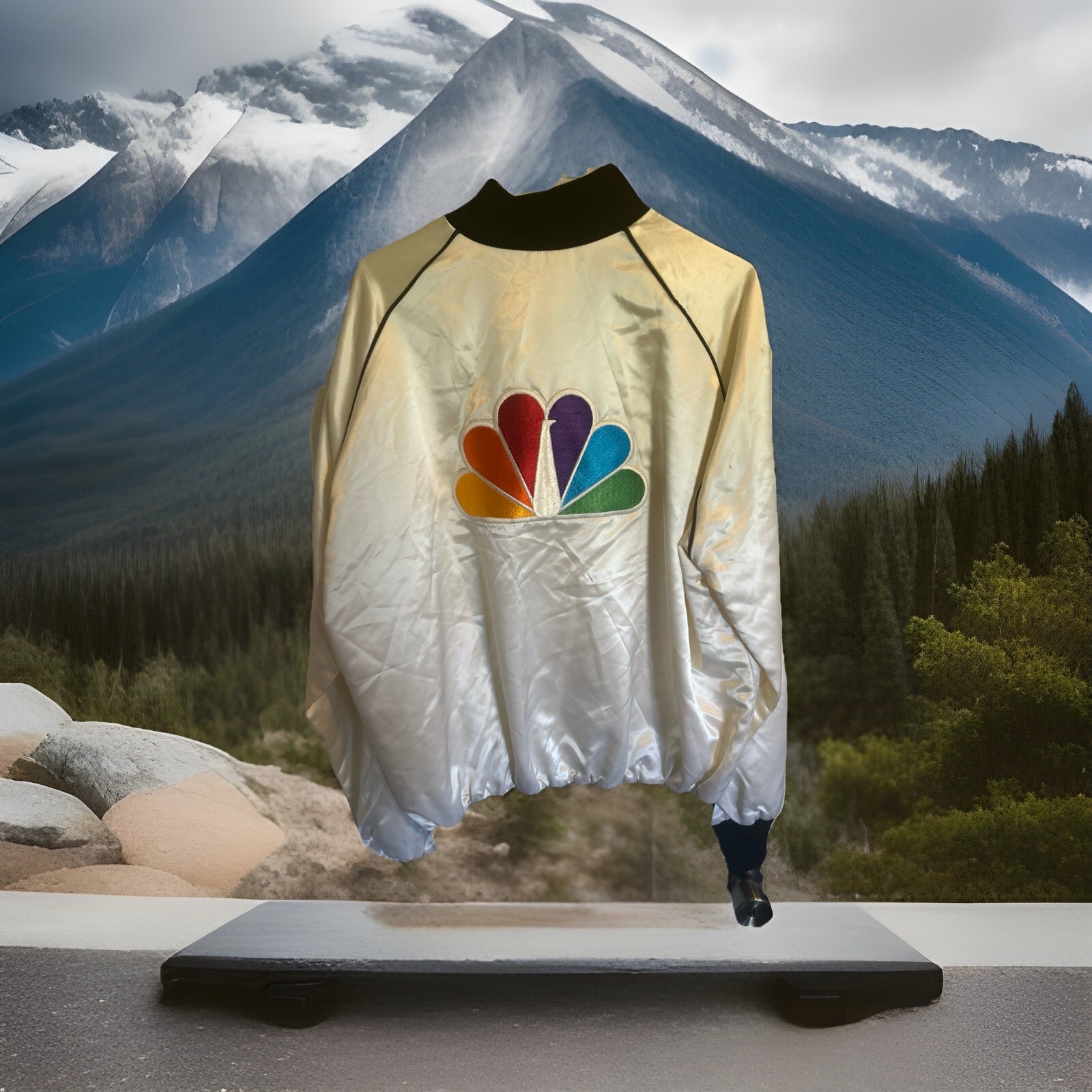 RARE 80s NBC O&Ts WHITE BOMBER JACKET EXCELLENT COND… - Gem