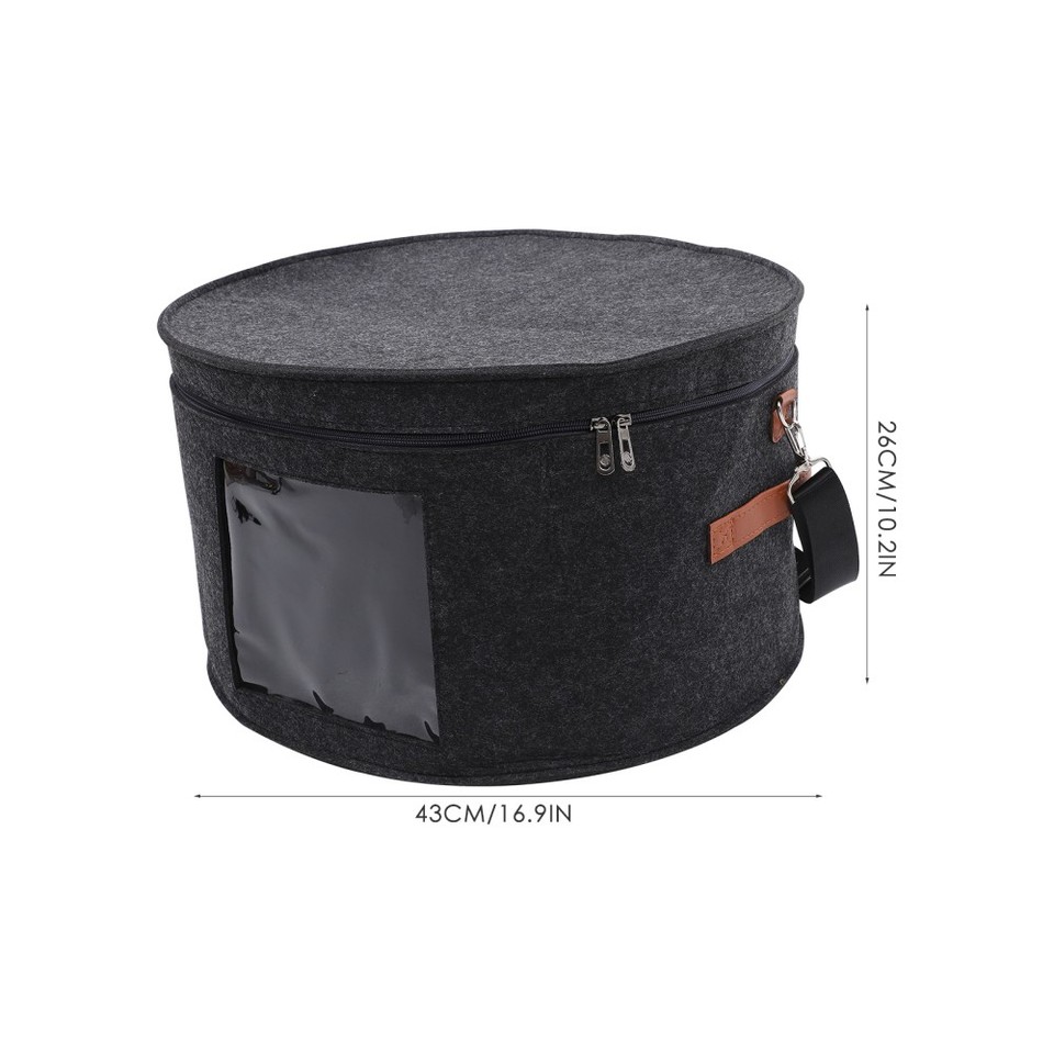 Round Hat Carrier Case Hats Organizer Large Hat Storage Box for Women ...