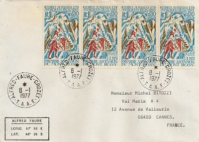 Letter T. A. a.F Alfred Faure Crozet For Cannes 1977 | eBay Australia