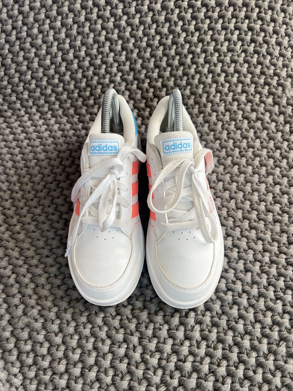 Adidas GY6015 Breaknet J White Acid Red Sneakers Shoes Women Size 4 | eBay