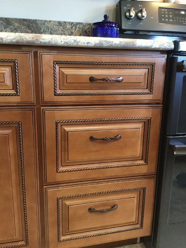 Braided Oil Rub Bronze 3" CC Kitchen Cabinet Drawer Hardware Pull ...