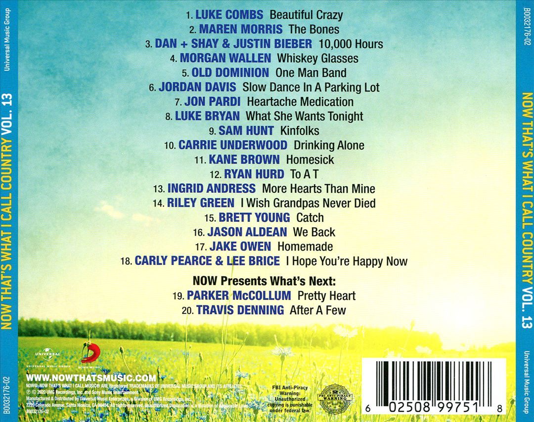 NOW That's What I Call Country, Volume 13 by Various (CD, 2020) for ...