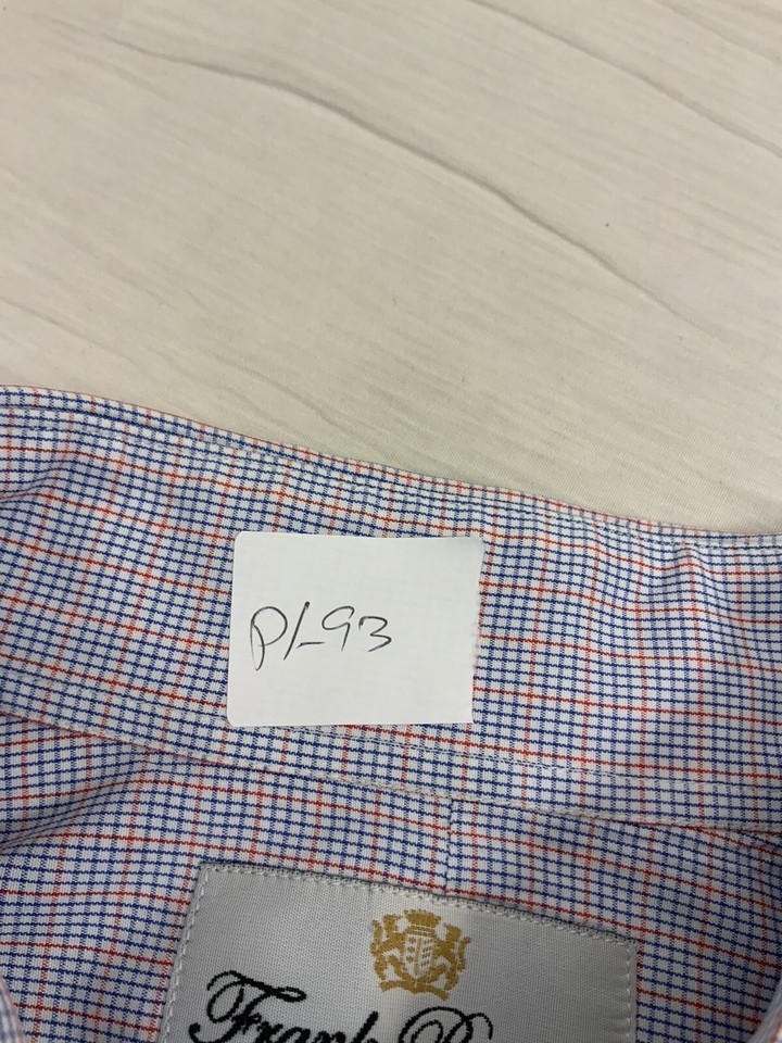 Frank Rostron Shirt 15.5 34 Blue Red Check Made In England EUC YGI P1 ...