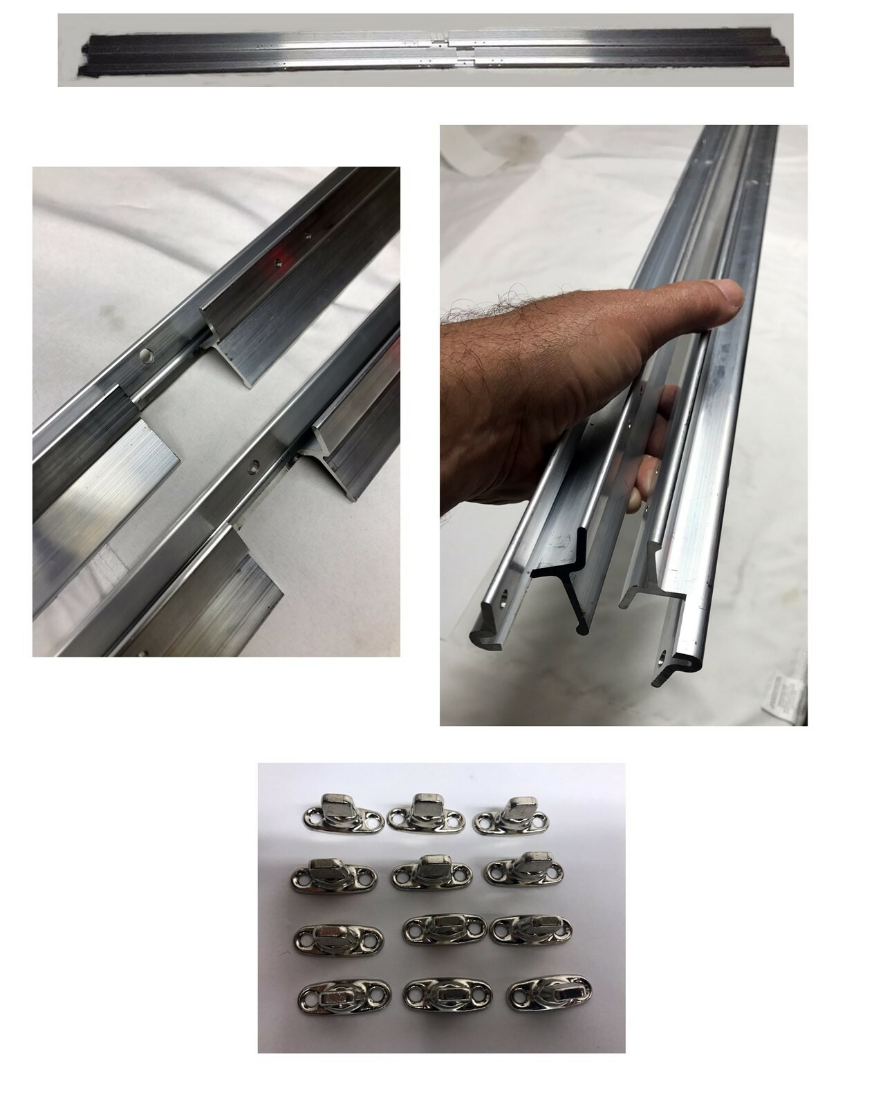 HMMWV Hummer M998 4 Man Soft Top Side Rails Pair 12340222-1 & 12340222 ...