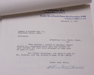 1940 Lamson Goodnow Marshall Newell Supply Co San Francisco CA Ephemera ...