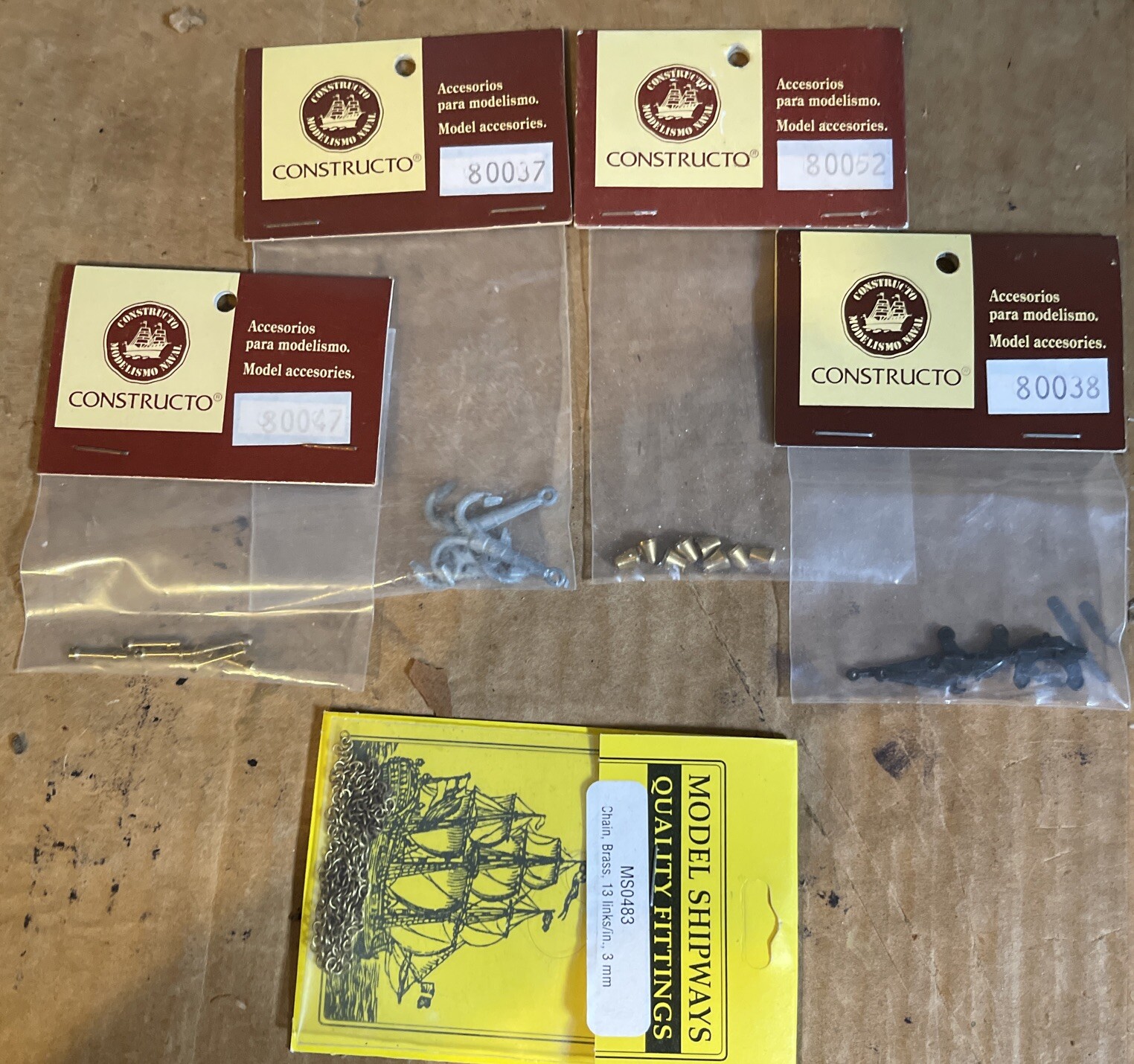 5 Pkgs Of Wooden Ship Parts By Constructo and Model Shipways | eBay