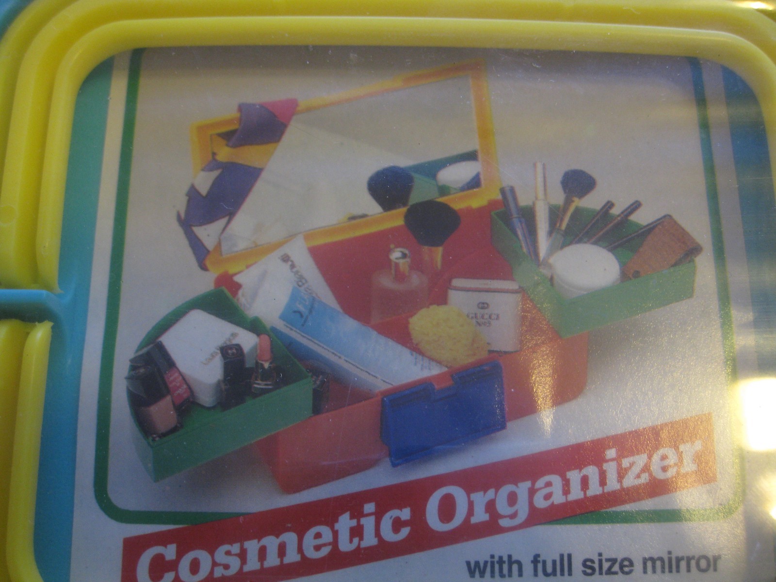 VINTAGE Cosmetic 80s-90s Makeup Craft Organizer Storage Box w Mirror ...