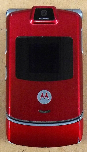 Motorola RAZR V3m - Fire Red and Silver ( Sprint ) Flip Phone - Very ...