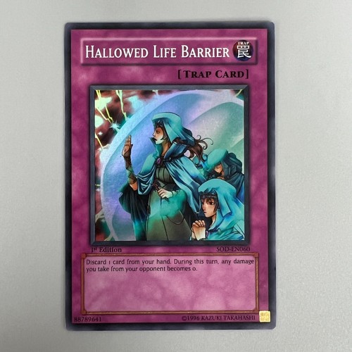 HALLOWED LIFE BARRIER TRAP CARD YU-GI-OH YUGIOH TRADING CARD GAME 1ST ...