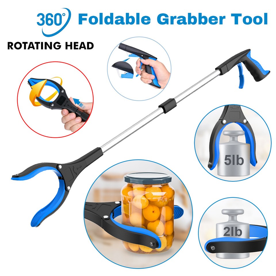 Industrial Grabber Tool Heavy Duty Pick Up Stick Hand Grip Reach Trash ...