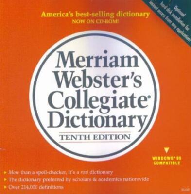 Merriam-Webster's Collegiate Dictionary 10th PC CD words definition ...