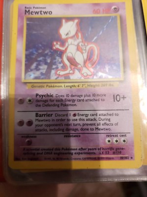 Mewtwo #10/102-Holographic Pokemon Card Mewtwo Rare Holo @ | eBay
