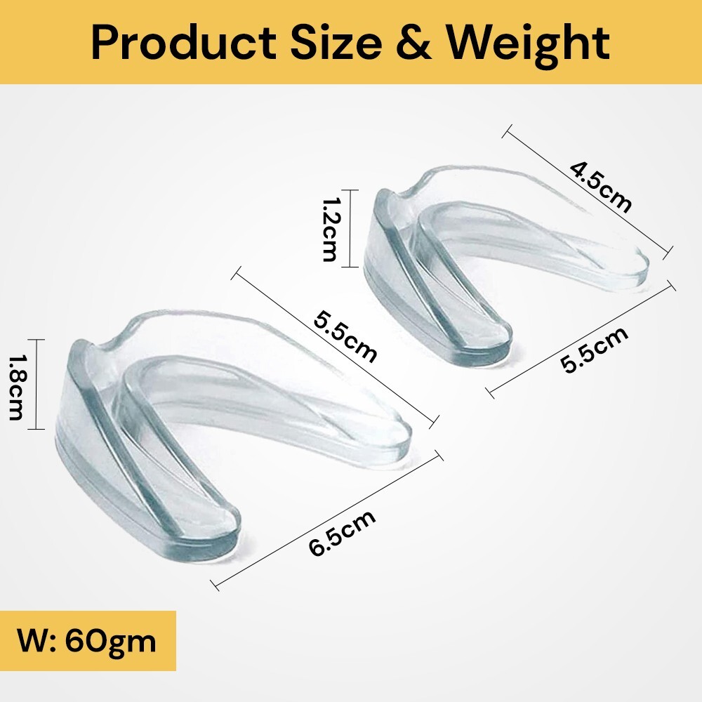 2PCS Magic Silicone Night Mouth Guard Teeth Clench Grinding Dental Bite ...