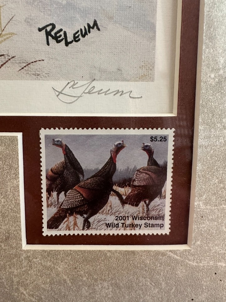 2001 Ducks Unlimited Wisconsin Wild Turkey Stamp + Print #/1000 | eBay
