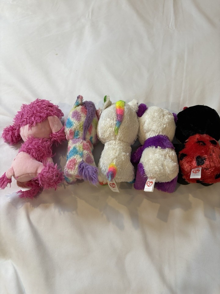 Lot of TY Beanie Babies Pixy Izzy Patsy Boom Boom Wishful Plushies 2016 ...