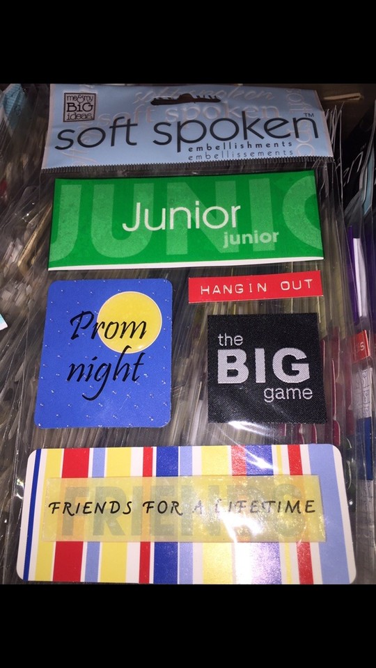 Soft Spoken JUNIOR Title Scrapbook stickers High School 11th Grade Prom ...