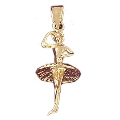 3D Ballerina Dancer Charm Pendant 14k Gold (3.1 Grams) | eBay