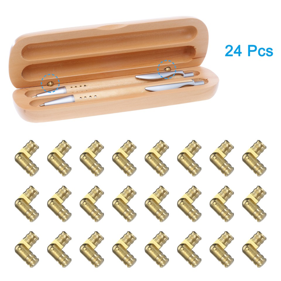 24pcs Invisible Brass Barrel Hinges 5x17mm Brass Concealed Small Barrel ...