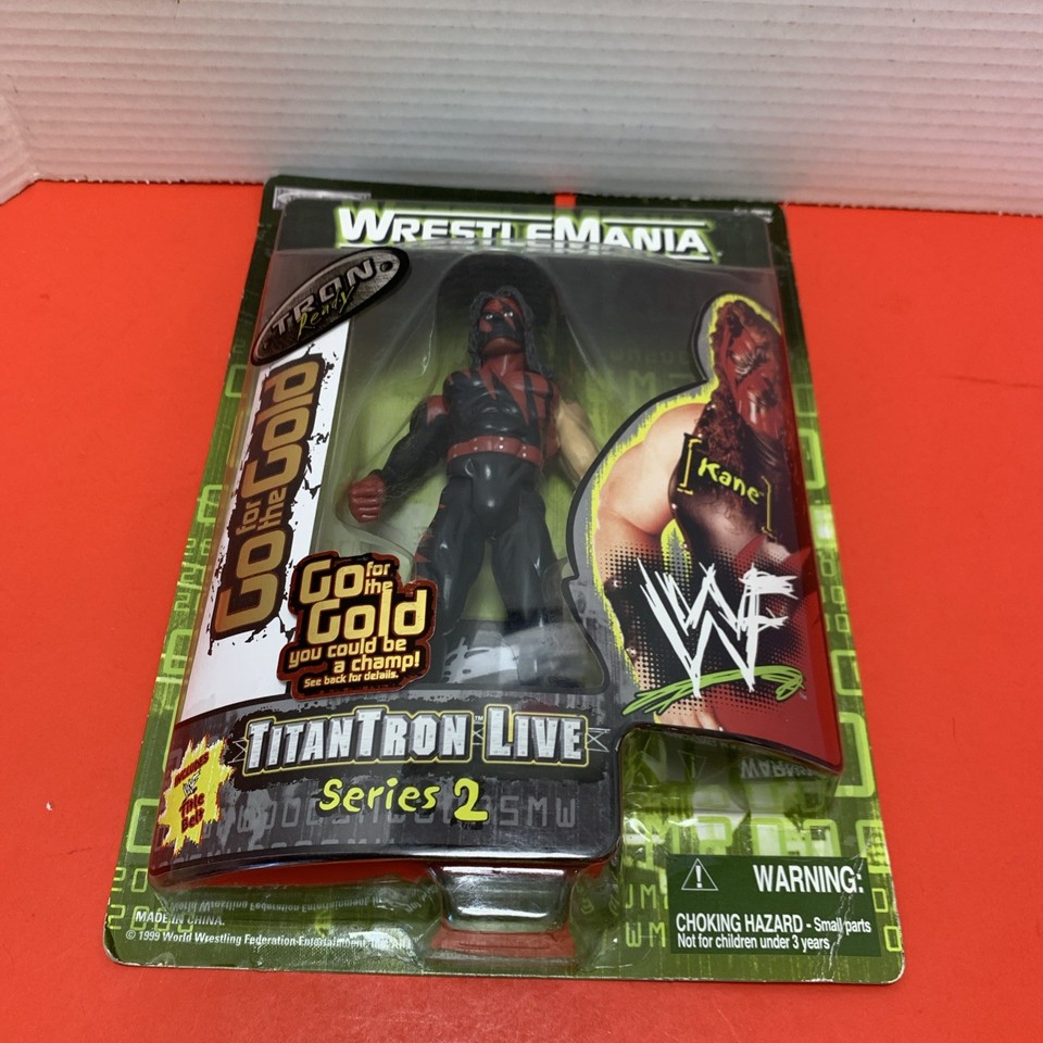 WWF Wrestlemania 2000 Series 2 Go For The Gold Tron Ready Kane Action ...