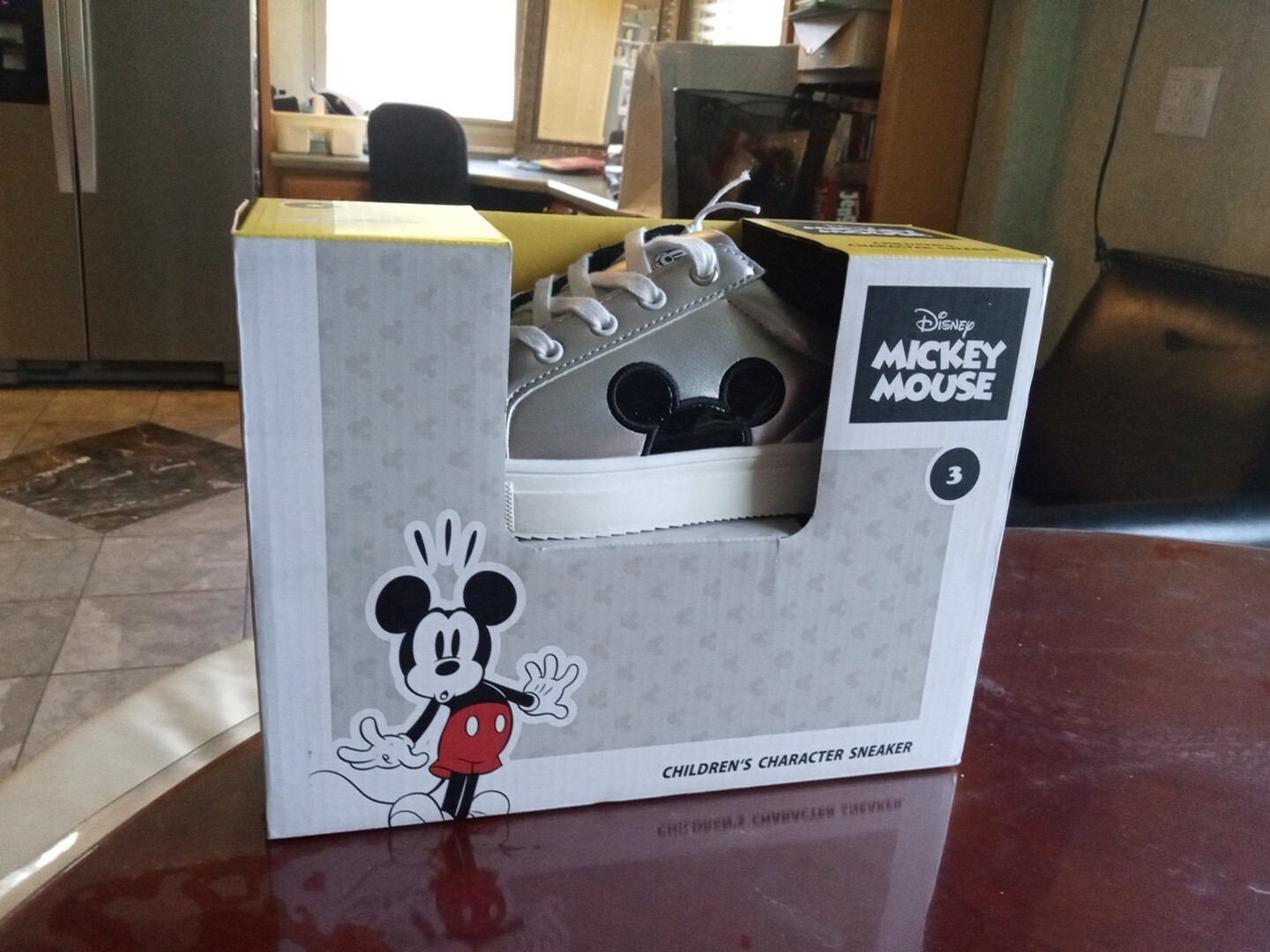 DISNEY MICKEY MOUSE SILVER CHARACTER SNEAKERS SHOES TODDLERS Sz 3 | eBay