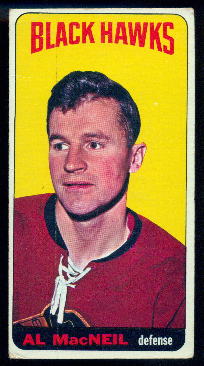 1964-65 TALL BOY TOPPS HOCKEY #26 AL MACNEIL VG-EX CHICAGO BLACK HAWKS ...