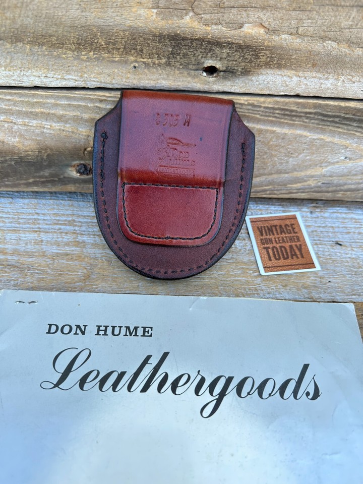 Don Hume 305-M Brown Leather Open Top Cuff Case Chain or Hinge Handcuff ...