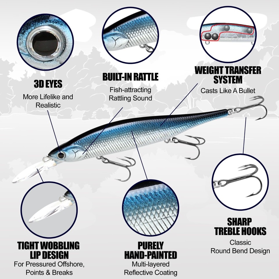 LUCKY CRAFT Lightning Pointer 110DD - 272 MS Ghost Minnow (1qty) . | eBay