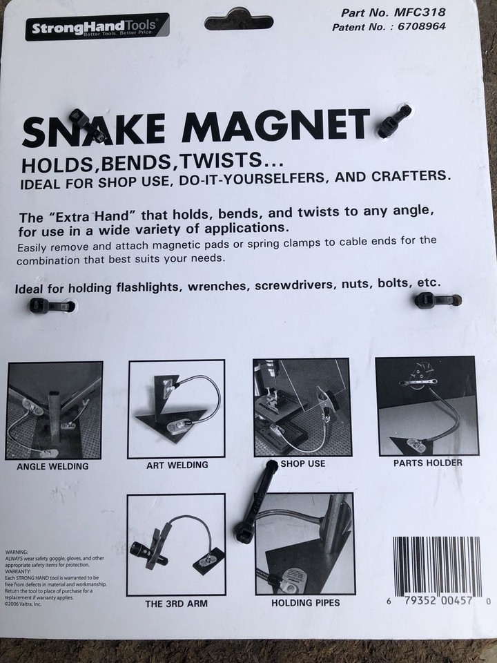 SNAKE MAGNET STRONGHAND TOOLS MIG TIG ARC | eBay