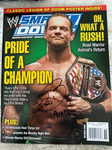 October 2005 WWE Smackdown Magazine signed by Chris Benoit | eBay