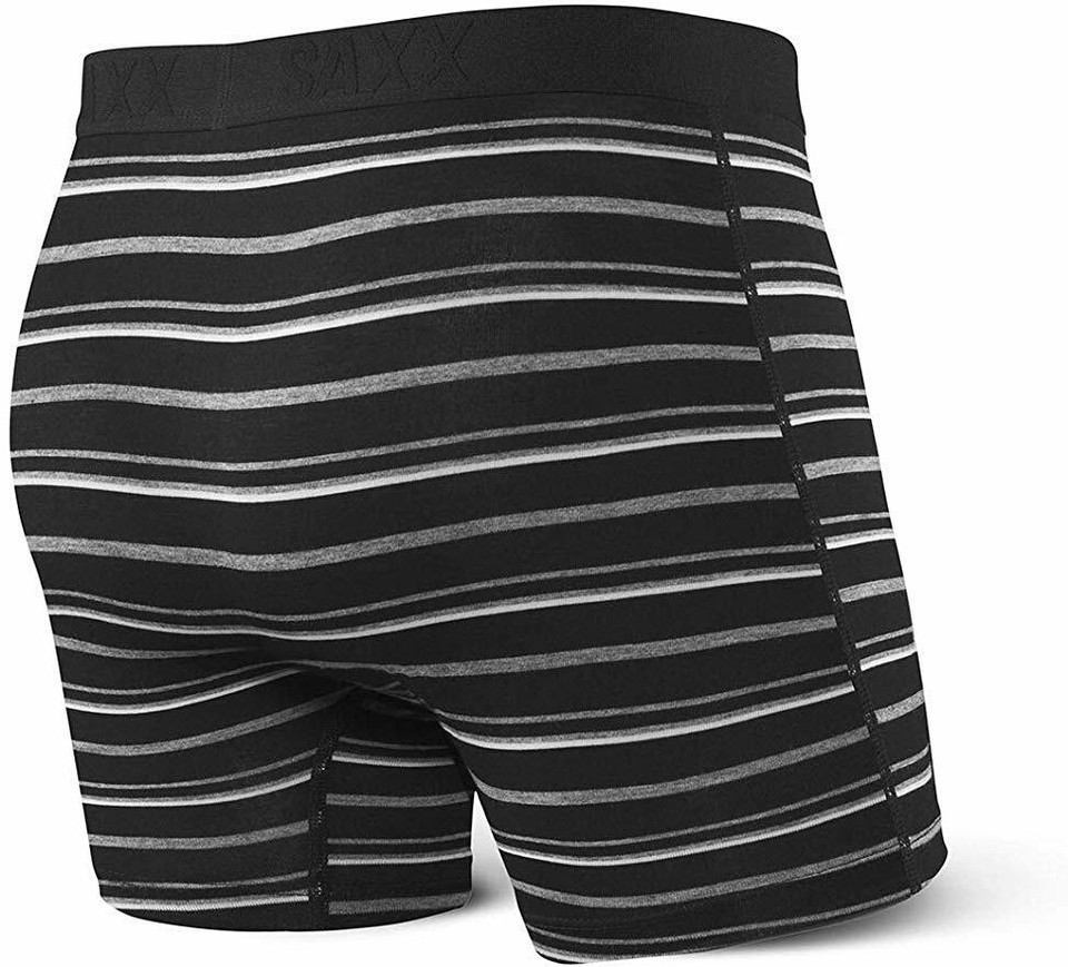 SAXX Black Coast Stripe Vibe Modern Fit Boxer Brief Men's Size M L37943 ...