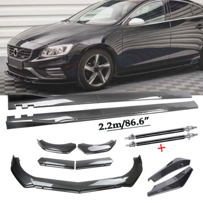 Carbon Fiber Front Bumper Lip Chin Spoiler For Volvo S40 S60 V40 V60 ...
