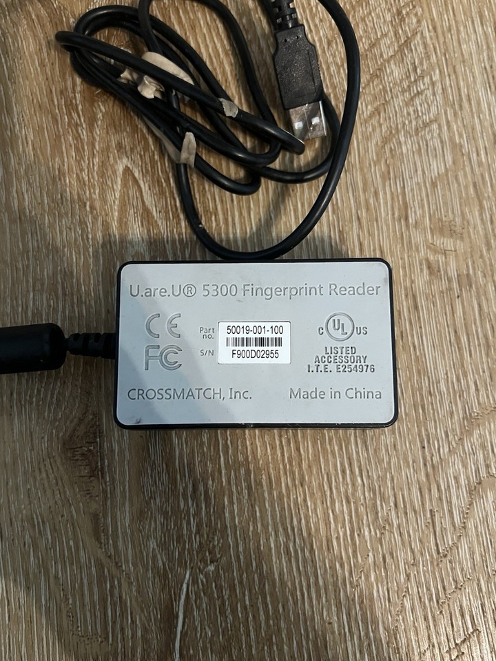 HID CROSSMATCH DIGITAL PERSONA U.ARE.U USB FINGERPRINT READER 50019-001 ...