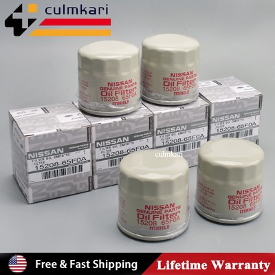 4PCS Genuine Oil Filter 15208-65F00 15208-65F0A fits For Nissan Altima ...