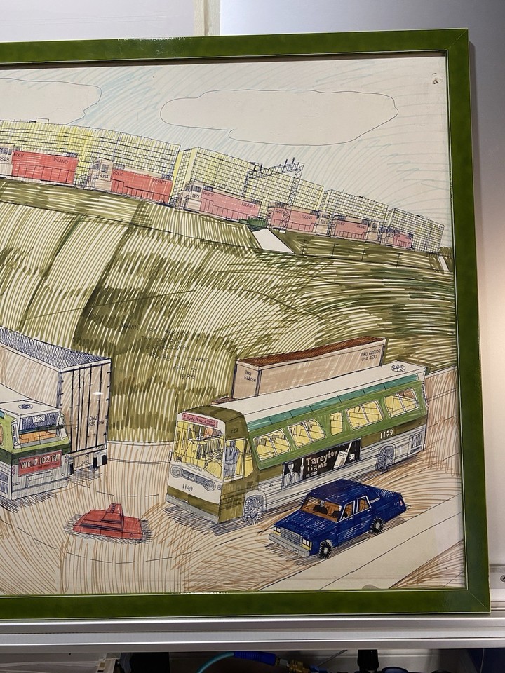 Wesley Willis Drawing The Dan Ryan Expressway Past 45th Toward 43rd ...