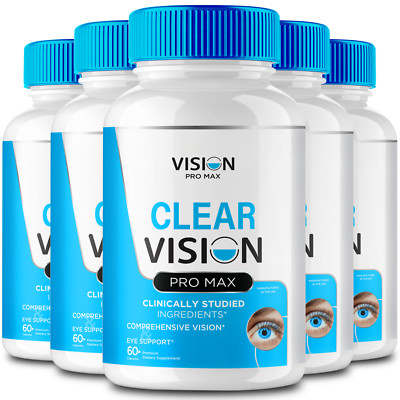 (5 Pack) Clear Vision Pro Max Eye Health Supplements, Eye Vitamin ...