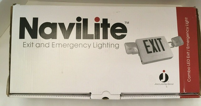 Juno NAVILITE NXPC3GWH Dual Combo Emergency Exit Sign LED Green Light ...